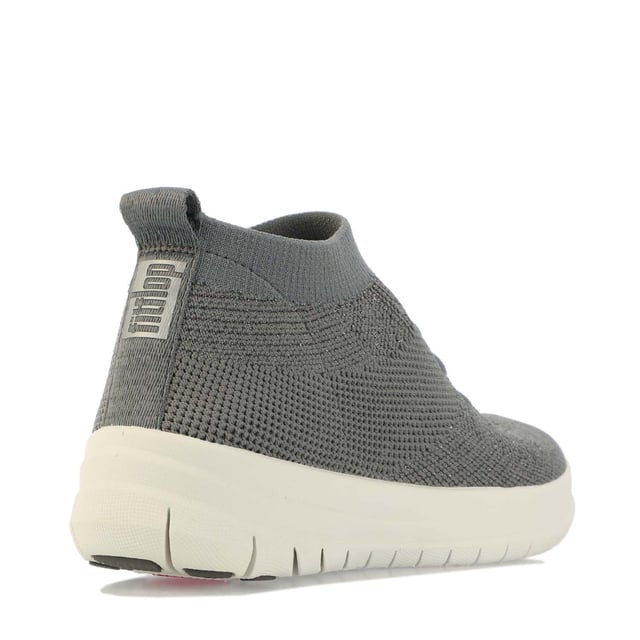 Women's Fit Flop Uberknit Slip On High Top Trainers in Charcoal