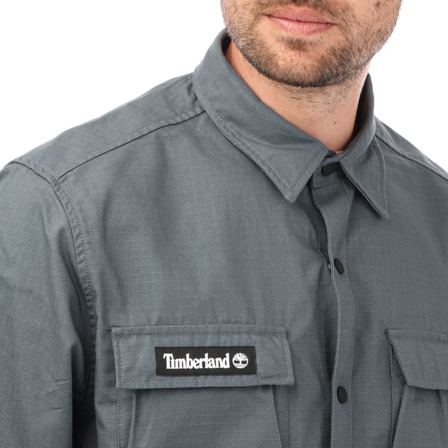 Men's Timberland Utility Overshirt in Grey