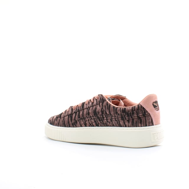 Puma Basket Platform VR Womens Pink/Black Trainers