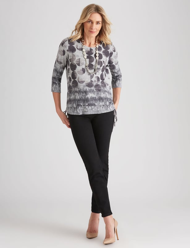 Womens Noni B Side Ruche Embellished Top