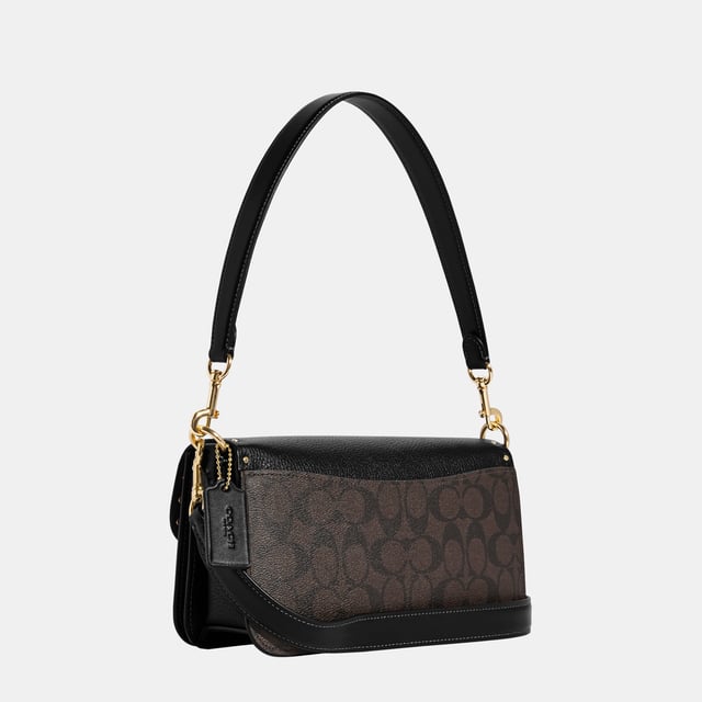 Signature Colorblock with Rivets Morgan Shoulder Bag