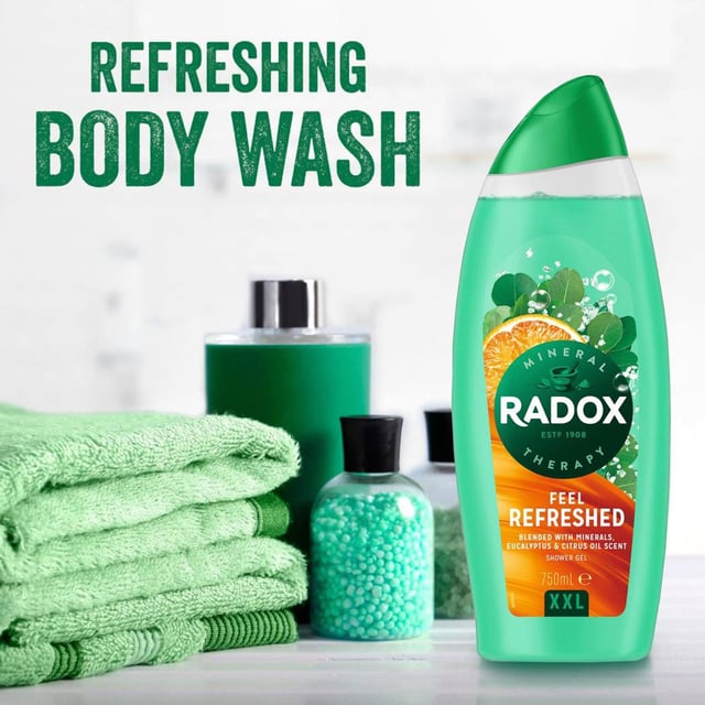 Radox MineralTherapy Feel Refreshed ShowerGel with Minerals&Eucalyptus ...