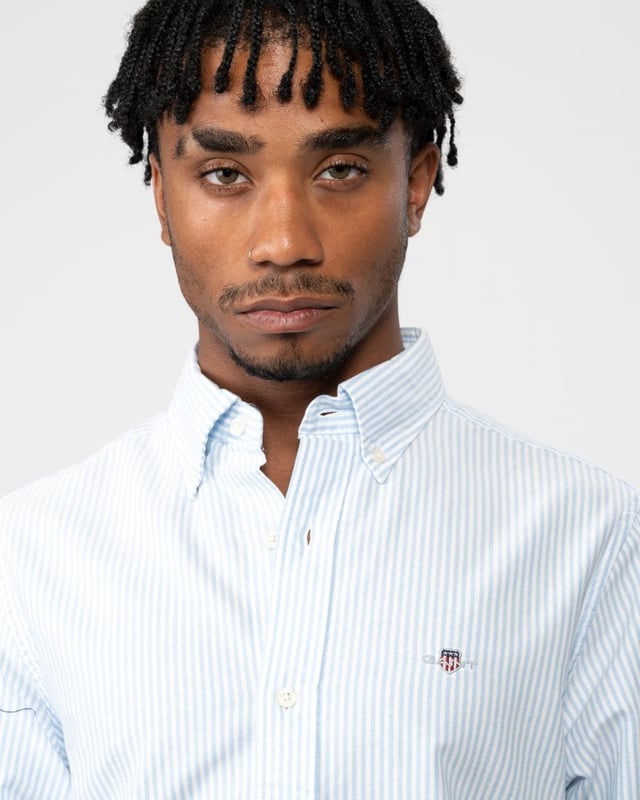 GANT Mens Slim Fit Oxford Banker Stripe Shirt