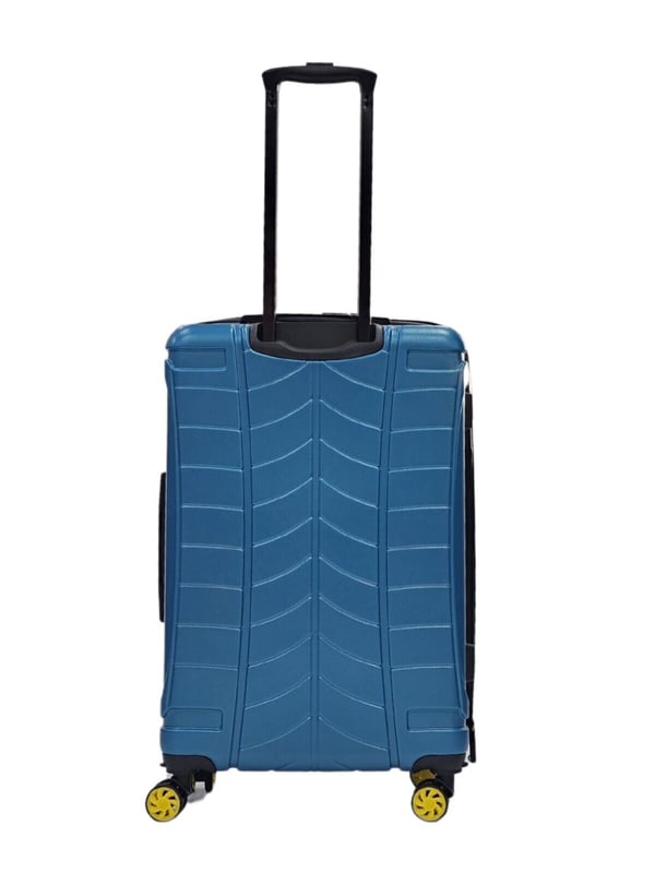 Hard Shell Blue Cabin Suitcase 4 Wheel Luggage Travel Bag