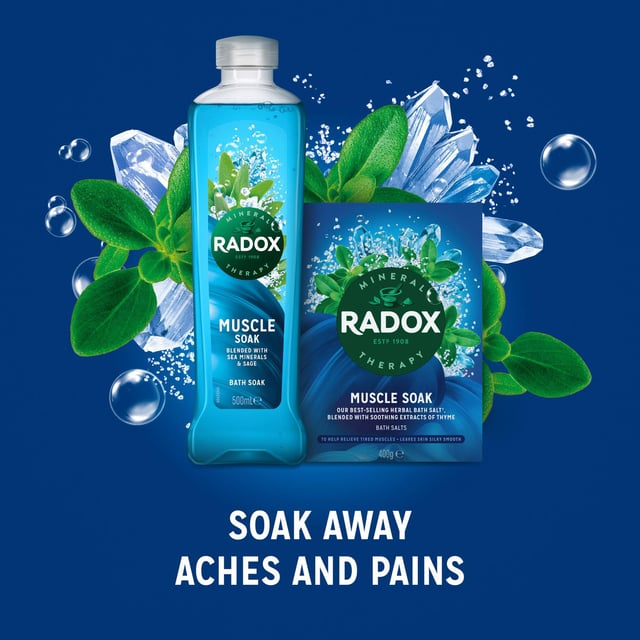 Radox Ultimate Bath Gift Set for Her with Shower Puff, 4pack