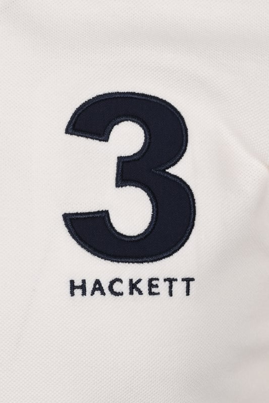 Hackett Heritage Number Polo Shirt White