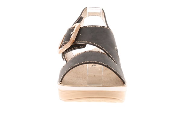 Inblu Womens Wedge Sandals Inply Touch Fastening black