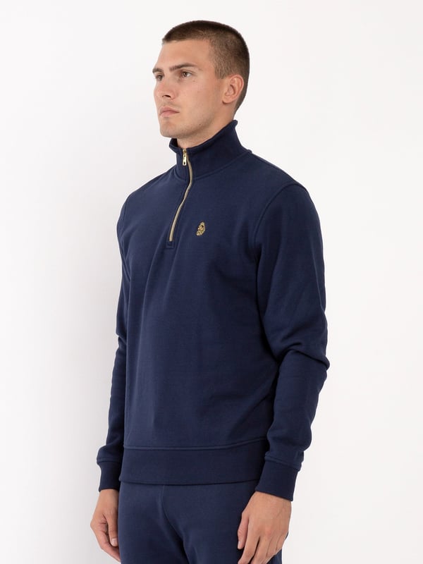 Luke 1977 Men's Higgs 2 Quarter Zip Sweat in Navy