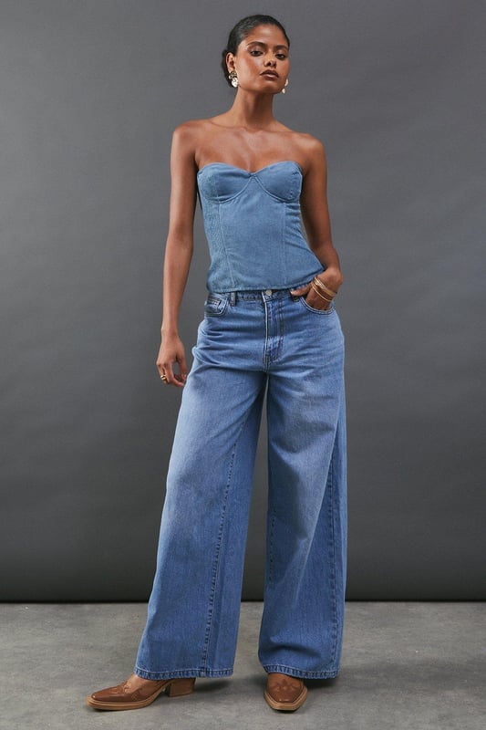 Cord Bustier Top