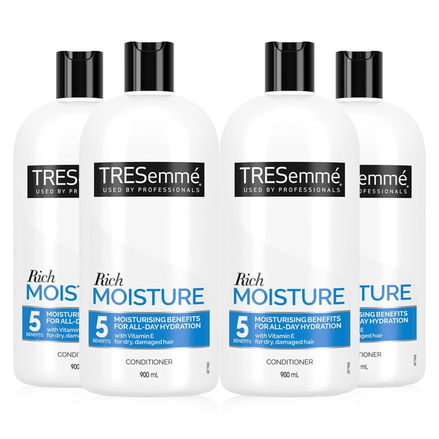 Tresemme Moisture Rich Conditioner Created for Daily Use, 4x 900ml