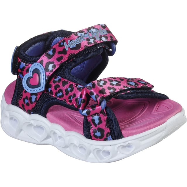 Skechers Girls S Lights Heart Lights Savvy Cat Sandals
