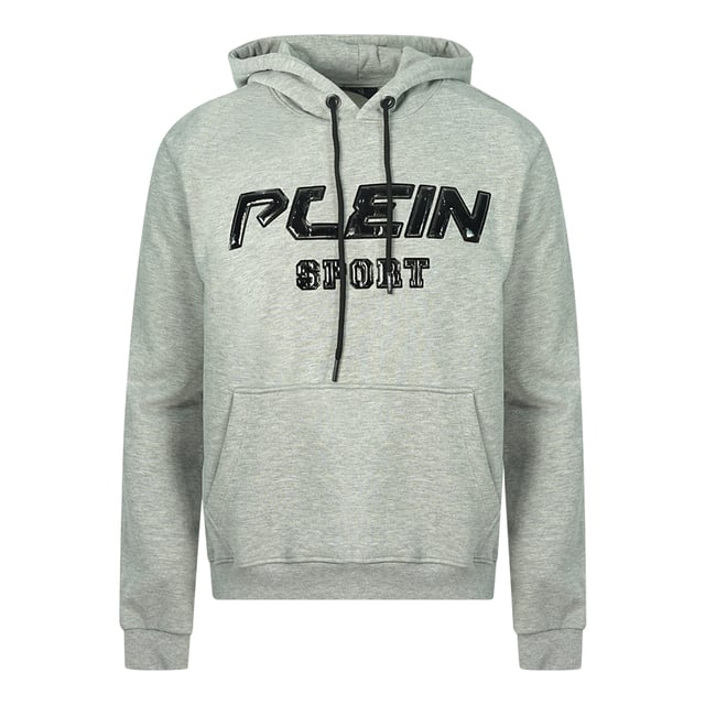 Plein Sport Svart Logotyp Grå Hoodie