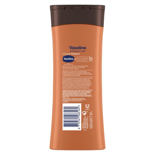 Vaseline Intensive Care Body Lotion Cocoa Radiant 400ml, 3 Pack