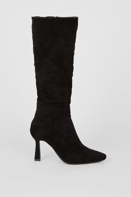 Kristina Knee High Pointed Ruched Boots