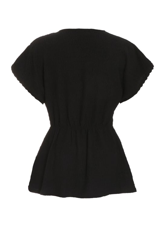 Black Textured Top