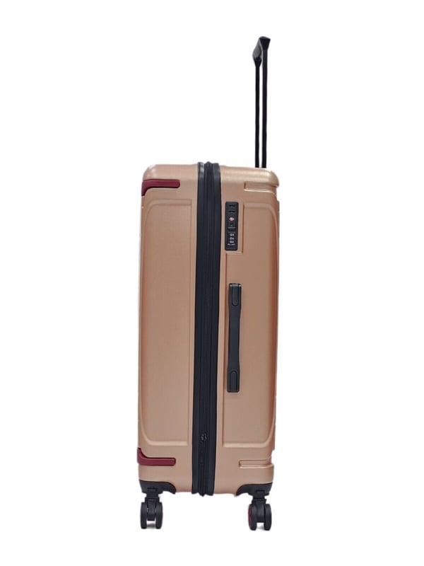 Hard Shell Rose Gold Cabin Suitcase 4 Wheel Luggage Travel Bag