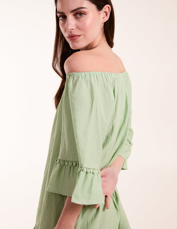 On Off Shoulder Tunic Dress