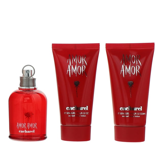 Cacharel Amor Amor Eau De Toilette 50ml + 2 x Body Lotion 50ml Gift Set