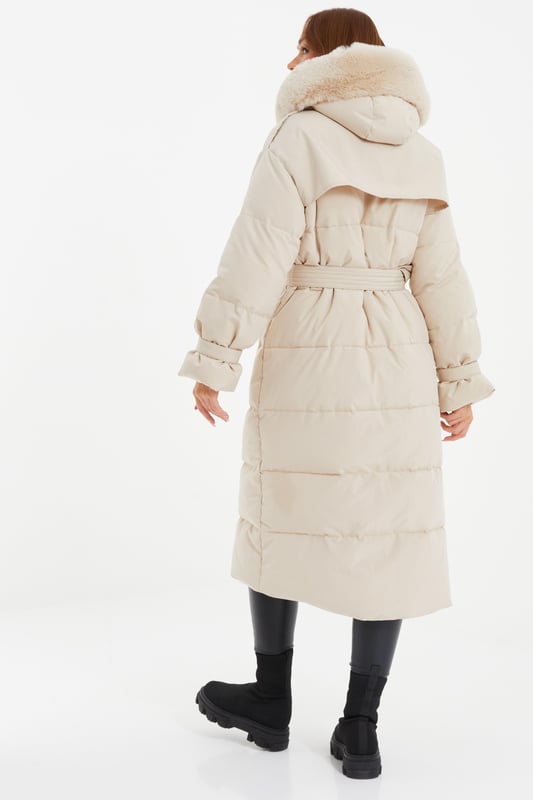 Stone Padded Long Line Jacket