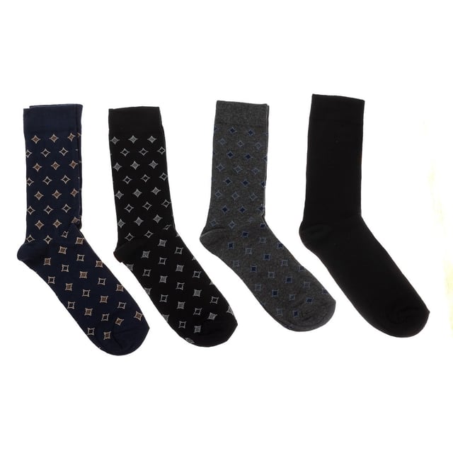 Pack-4 High-top socks with anti-pressure cuff KL2017H men