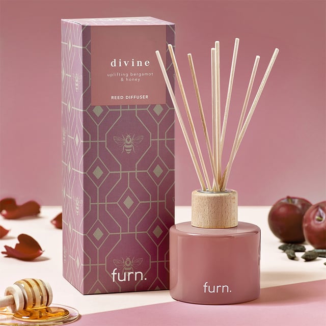 Bee Deco Divine Bergamot, Honey, Plum & Tonka Scented Reed Diffuser