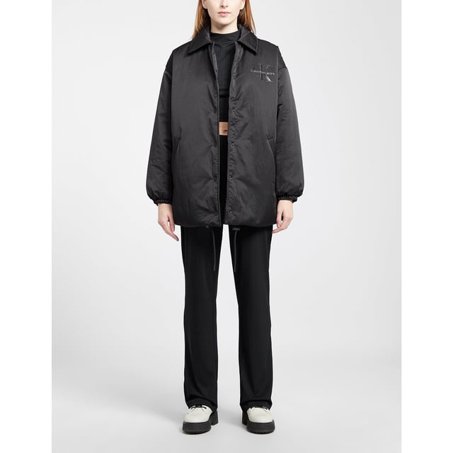 Women's Calvin Klein Oversized Padded Coach Jacket in Black