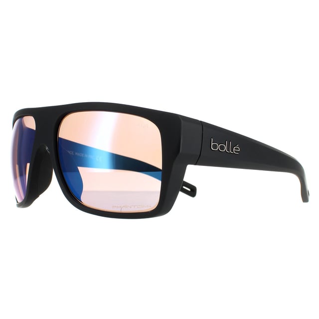 Bolle Square Mens Matte Black Phantom+ Polarized Photochromic Falco ...