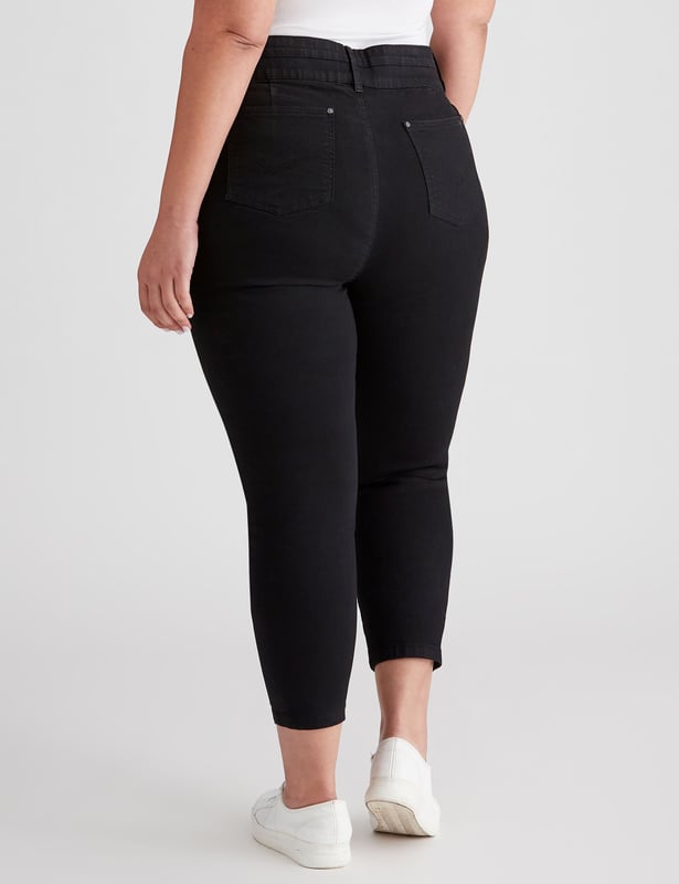 Womens Autograph Denim Slim Legs Short Jeans Black - Plus Size