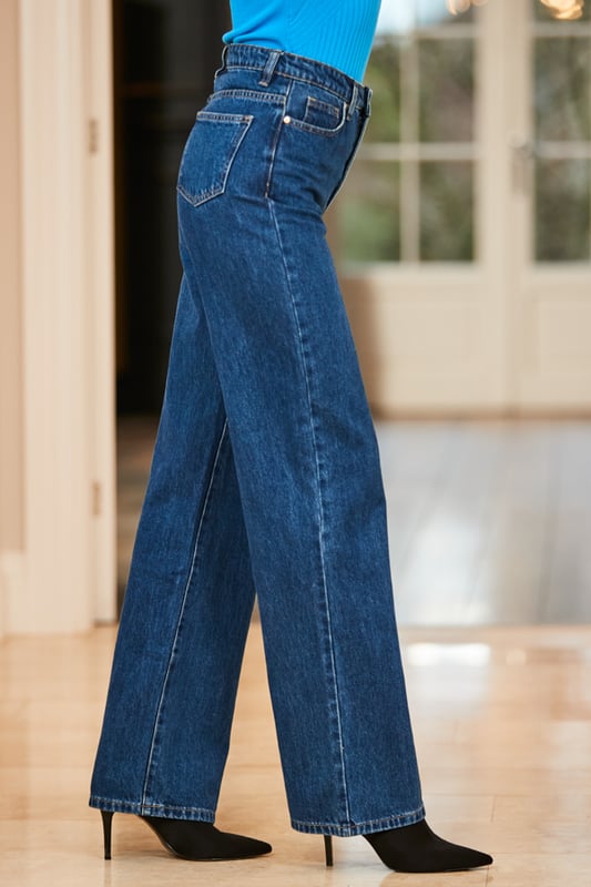 Indigo Blue Wide Leg Jeans