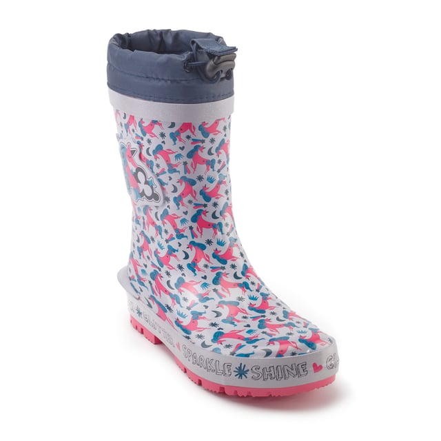 Start-Rite Little Puddle Wellie Boots - Blue Unicorn