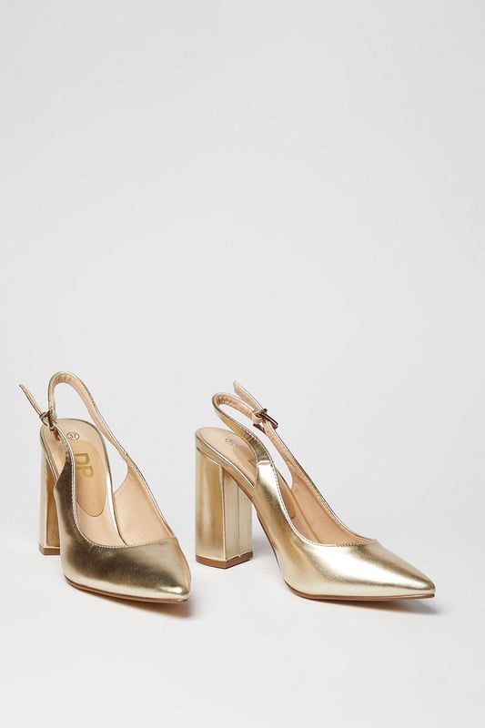 Binx High Block Heel Slingback Court Shoes