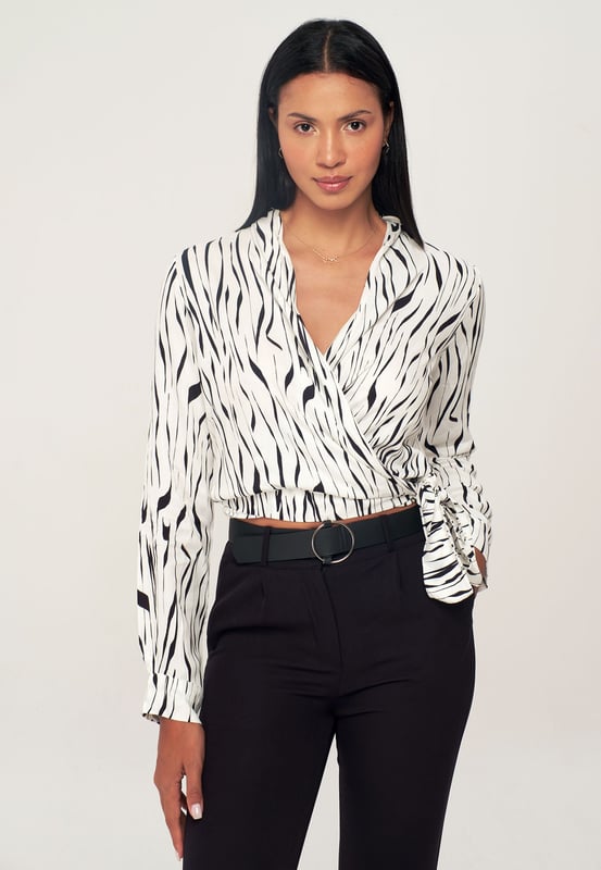 Herita Bluse mit Zebramotiven