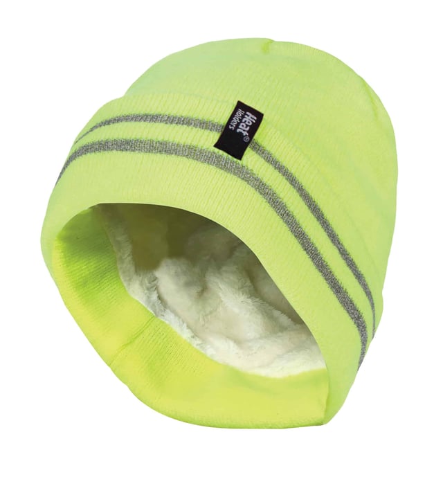 Mens hi vis reflective high visibility hat in orange and yellow