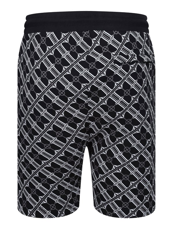 Luke 1977 Men's Whyd 2 Print Sweat Shorts in Black White
