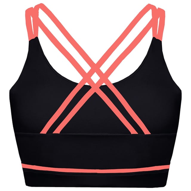 BoxRaw Valerie Damen-Sport-BH, Schwarz