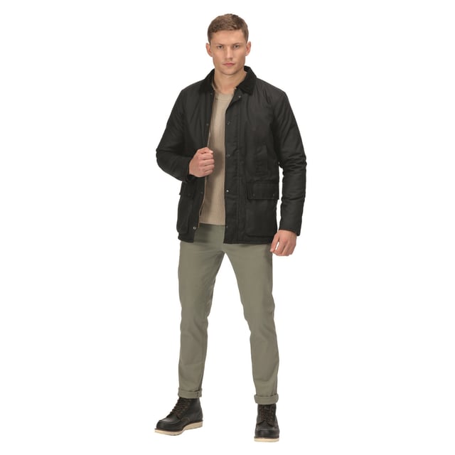 Regatta Mens Pensford Waxed Jacket (Schwarz)