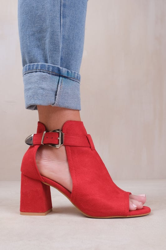 Wheres That From Womens 'Lisa' Wide Fit Block Heel With Side Buckle