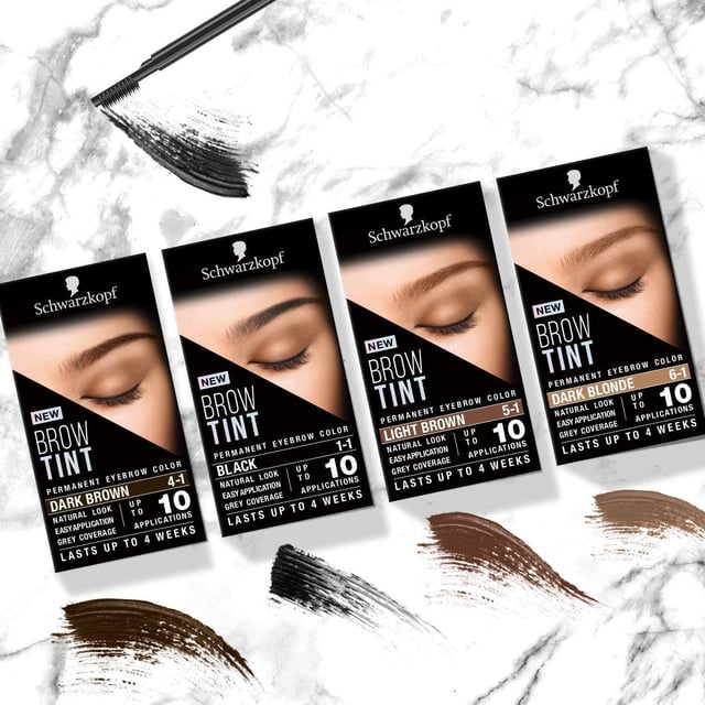 Schwarzkopf Brow Tint, Professional Permanent Eyebrow Colour ...