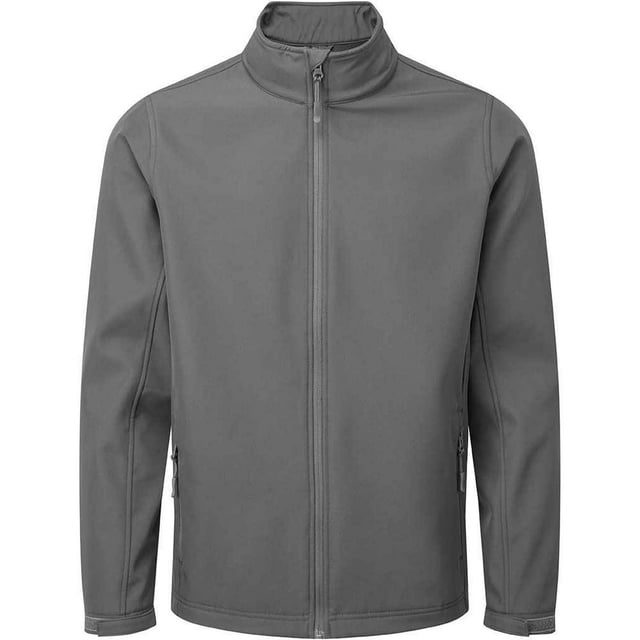 Premier Mens Recycled Wind Resistant Soft Shell Jacket (Dark Grey)