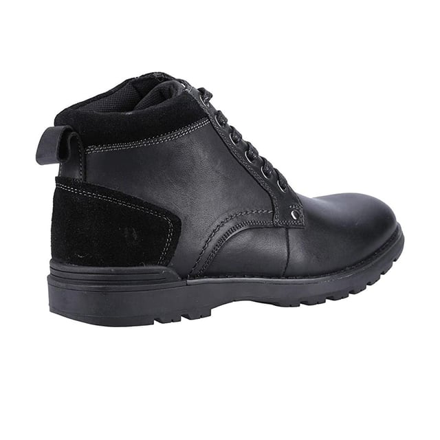 Hush Puppies Mens Dean Leather Boots (Black)