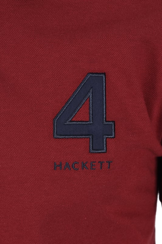 Hackett Heritage Number Polo Shirt Wine