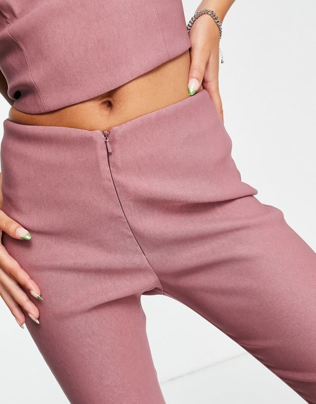 COLLUSION bengaline flare trouser co-ord in pink