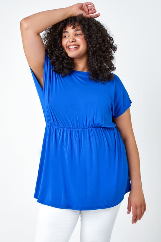 Curve Shirred Waist Tunic Top