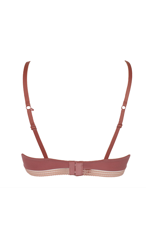 Contemporary Rib Underwired T-Shirt Bra - Dusty Rose