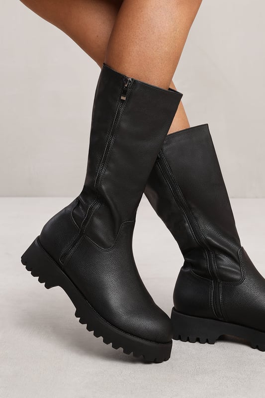 Wheres That From Womens 'Jayla' Mid Calf Boot With Double Zip