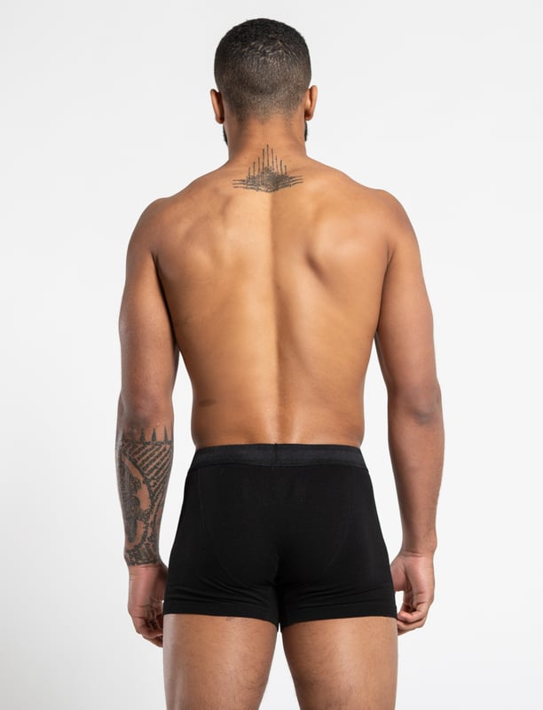 Black 5 Pack Cotton Boxers