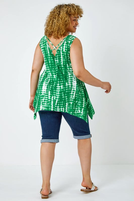 Curve Tie Dye Stretch Vest Top