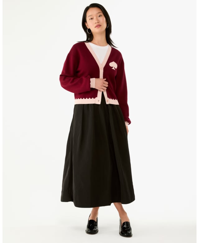 Spade Logo Colorblock Cardigan