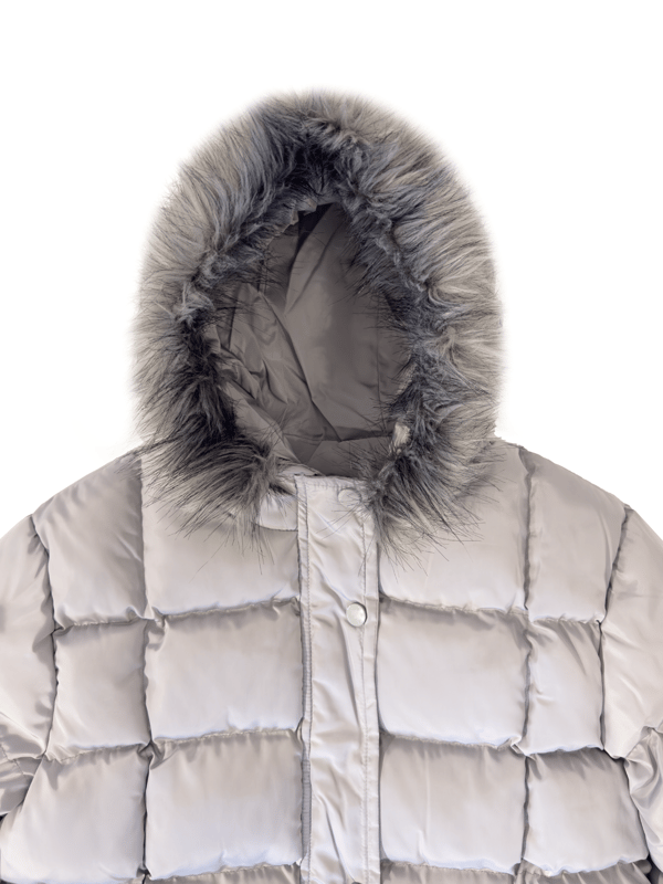 Grey Helvellyn Short Puffer Coat