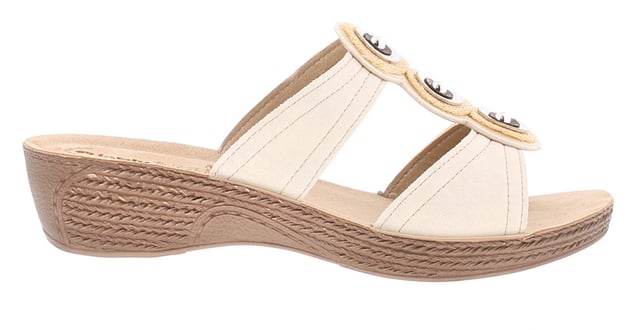 Inblu Womens Wedge Sandals Insular Slip On white